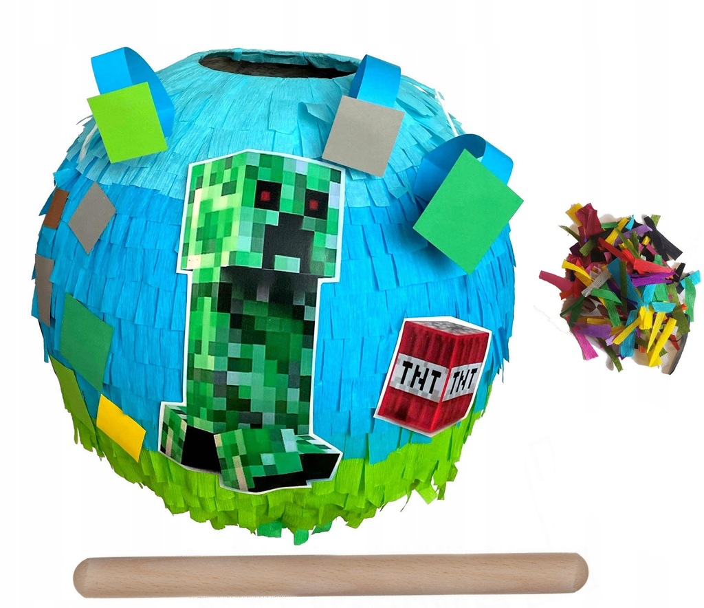 PINIATA minecraft creeper 90cm dodatki - 12652899921 - oficjalne ...
