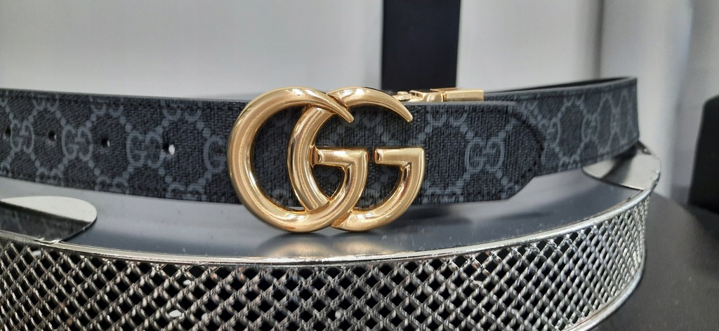 Pasek skóra naturalna klamra metalowa GUCCI - 12726836782 - oficjalne ...