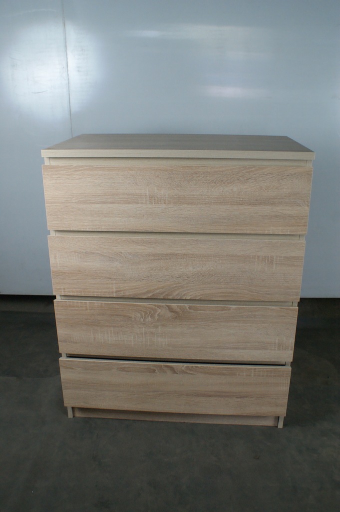 Komoda drewniana nowoczesna duża 4 szuflady - 12502710795 - oficjalne ...