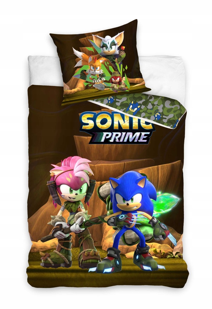 POŚCIEL DZIECIĘCA 140x200 cm SONIC PRIME AMY ROSE NETFLIX JEŻ GRA ...