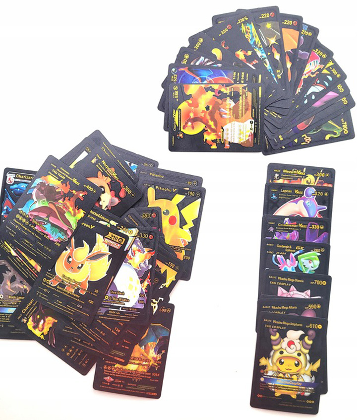 Купить КОЛЛЕКЦИОННЫЕ КАРТЫ ПОКЕМОНОВ ФОЛЬГА ЧЕРНАЯ 30 КАРТ: отзывы ...