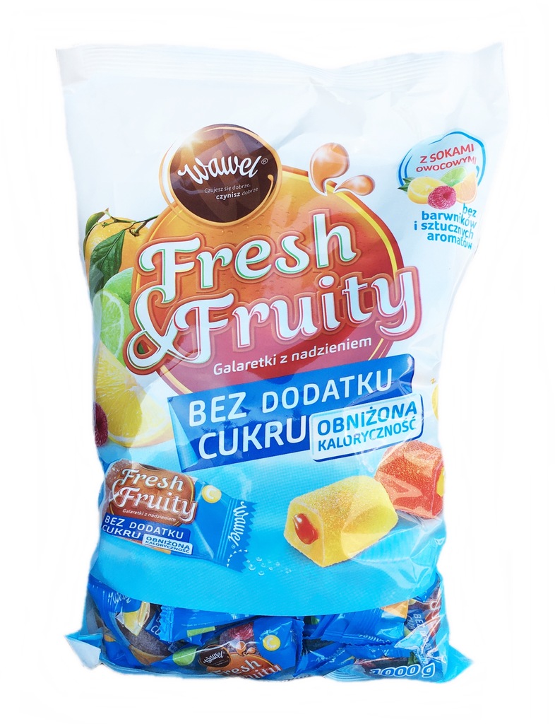 Cukierki Fresh&Fruity BEZ CUKRU WAWEL 1kg - 10699056249 - oficjalne archiwum Allegro