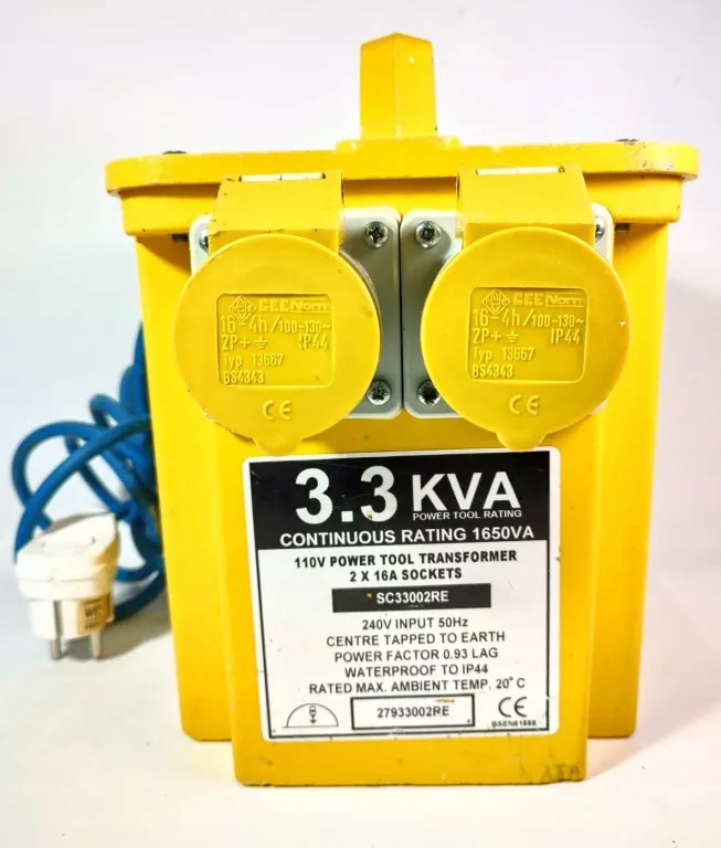 TRANSFORMATOR SEPARACYJNY 230/110 V, 3,3 KVA IP44 - 13240899641 ...