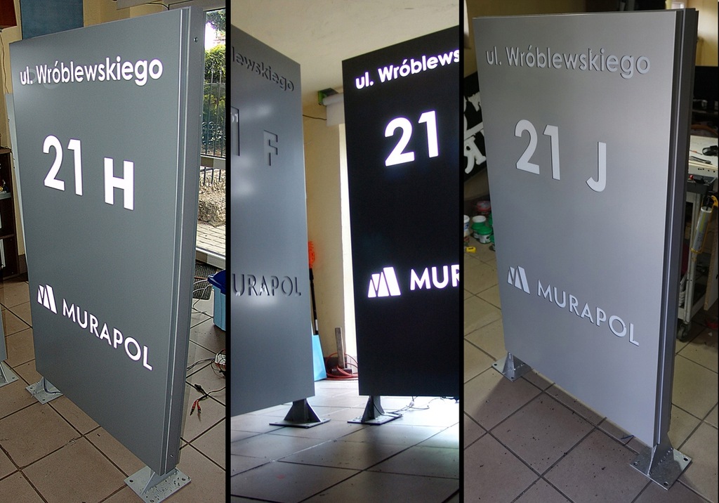 Totem Reklamowy-DIBOND frezowany 195cm x 110cm - 12470071141 ...