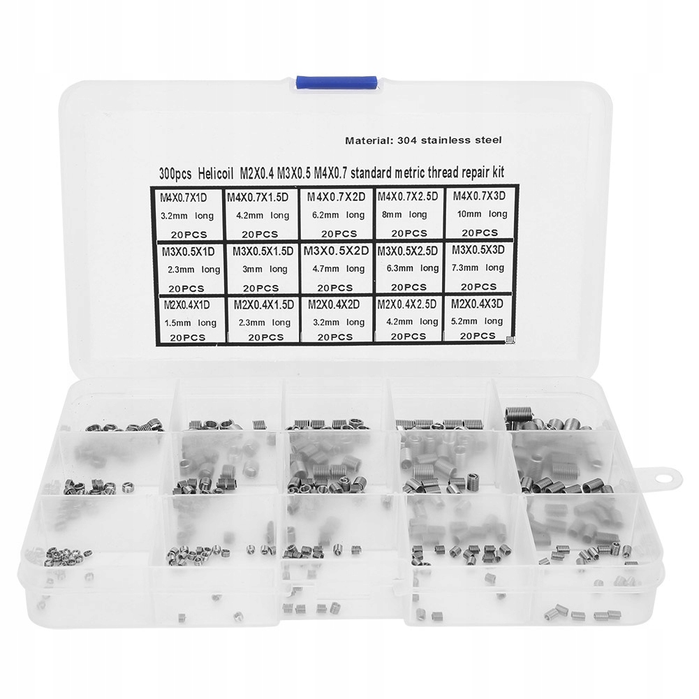 300X TULEJA GWINTOWANA ZESTAW DO NAPRAWY GWINTÓW - 12652263949 - oficjalne archiwum Allegro