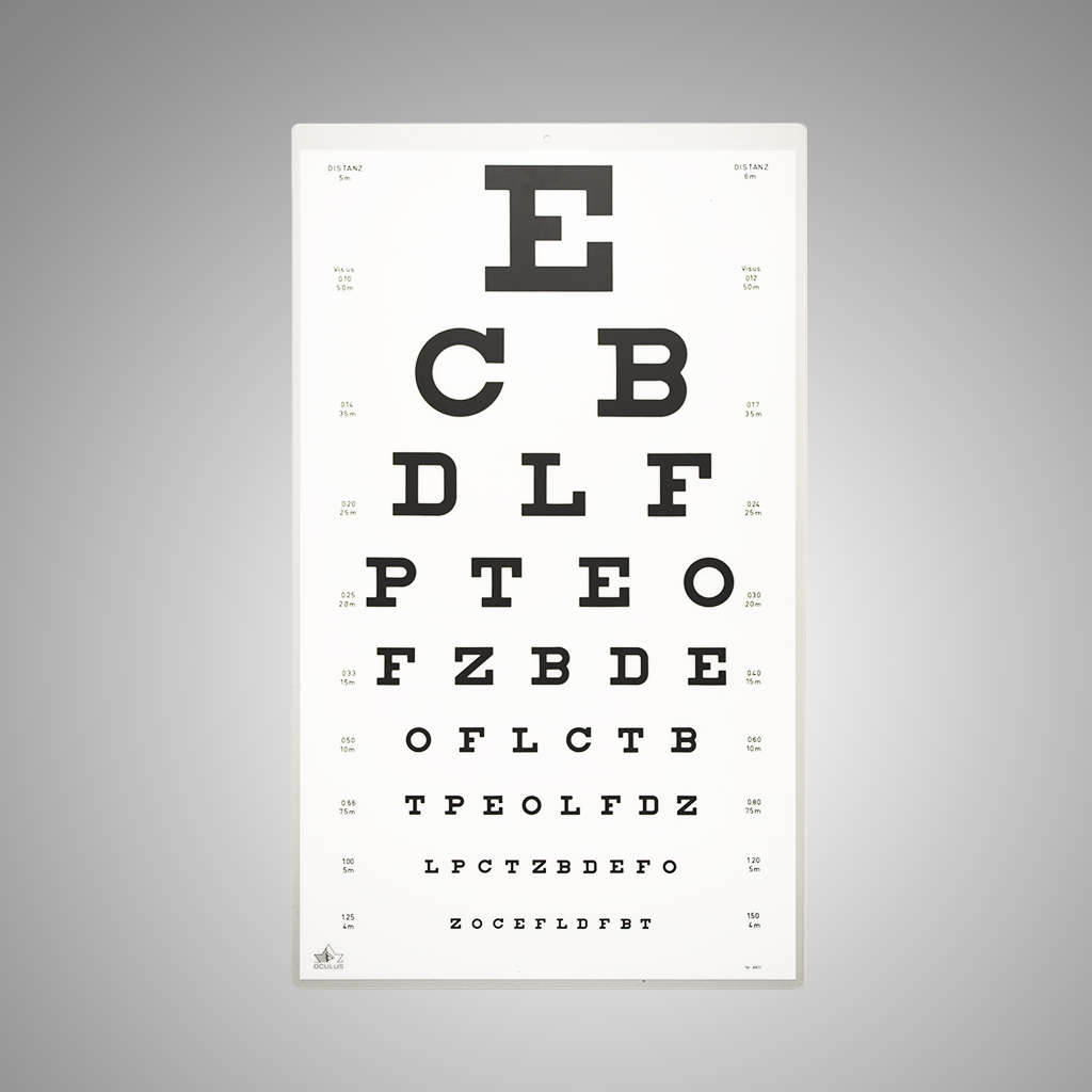 TABLICA OKULISTYCZNA - LITERY - Snellena - 13591431331 - oficjalne ...