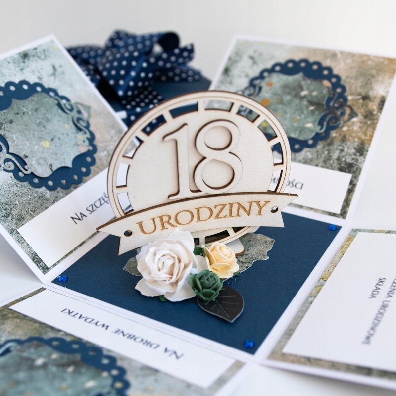 Prezent na osiemnastkę 18 urodziny pudełko exploding box dla chłopaka - 14403420466 - oficjalne ...