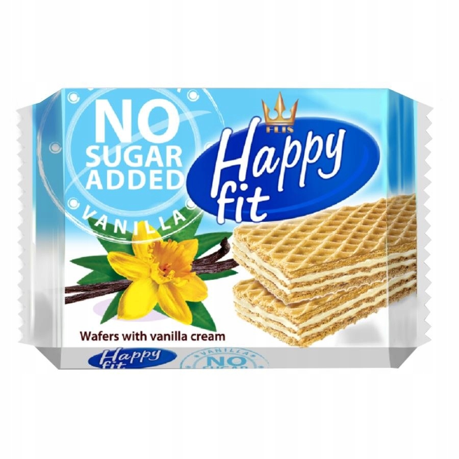 FLIS Happy Fit wafle z kremem waniliowym bez dodat - 12406185752 ...