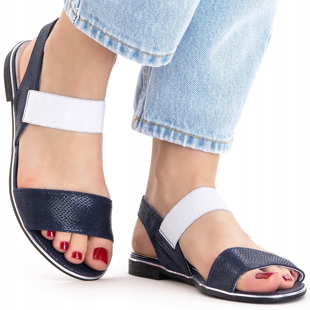 Sandały SKÓRZANE elastyczne lekkie wygodne Imunzi - 13068592914 ...