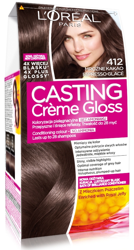 LOREAL CASTING 412 Mroźne kakao farba do włosów - 7446343893 ...