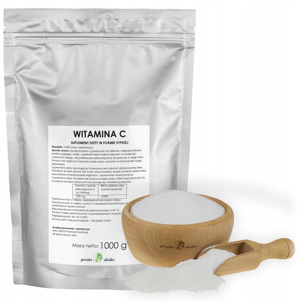 WITAMINA C kwas l-askorbinowy w proszku 1kg - 8632971647 - oficjalne archiwum Allegro