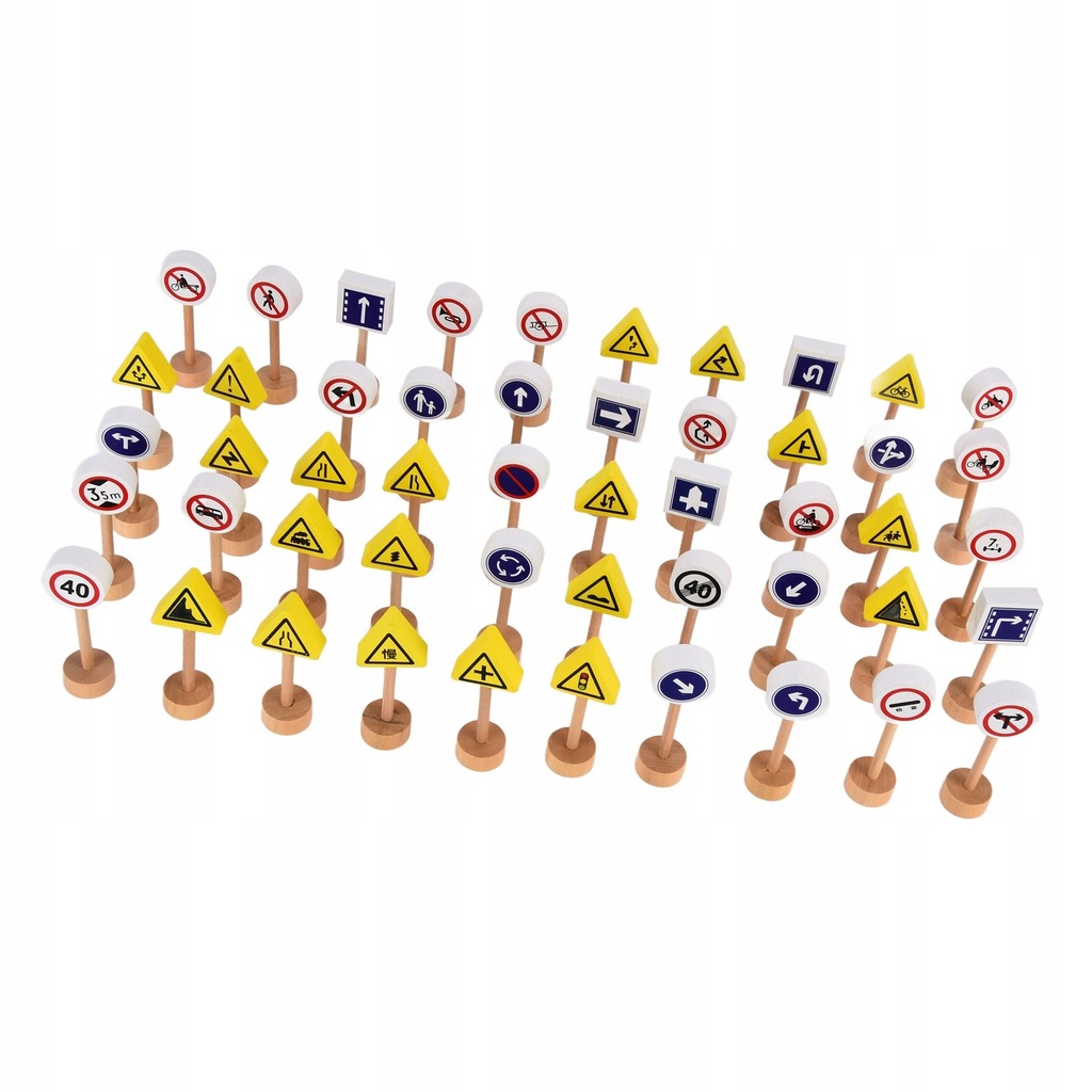 Drewniane znaki drogowe dla dzieci Bezpieczny - 13294392762 - oficjalne archiwum Allegro