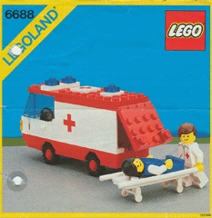 LEGO System Classic Town 6688 Ambulans lata 80 - 12432936026 ...