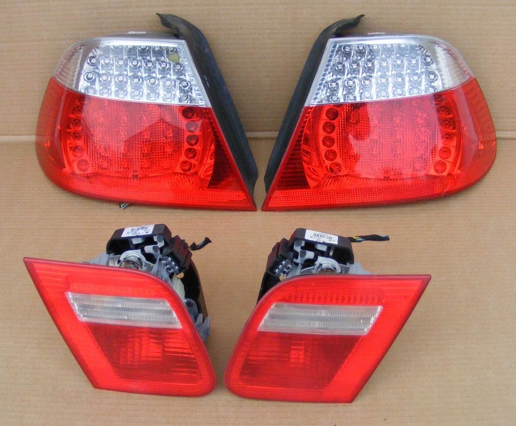 BMW E46 COUPE LAMPY TYLNE LED TYŁ KOMPLET - 13143633926 - oficjalne archiwum Allegro
