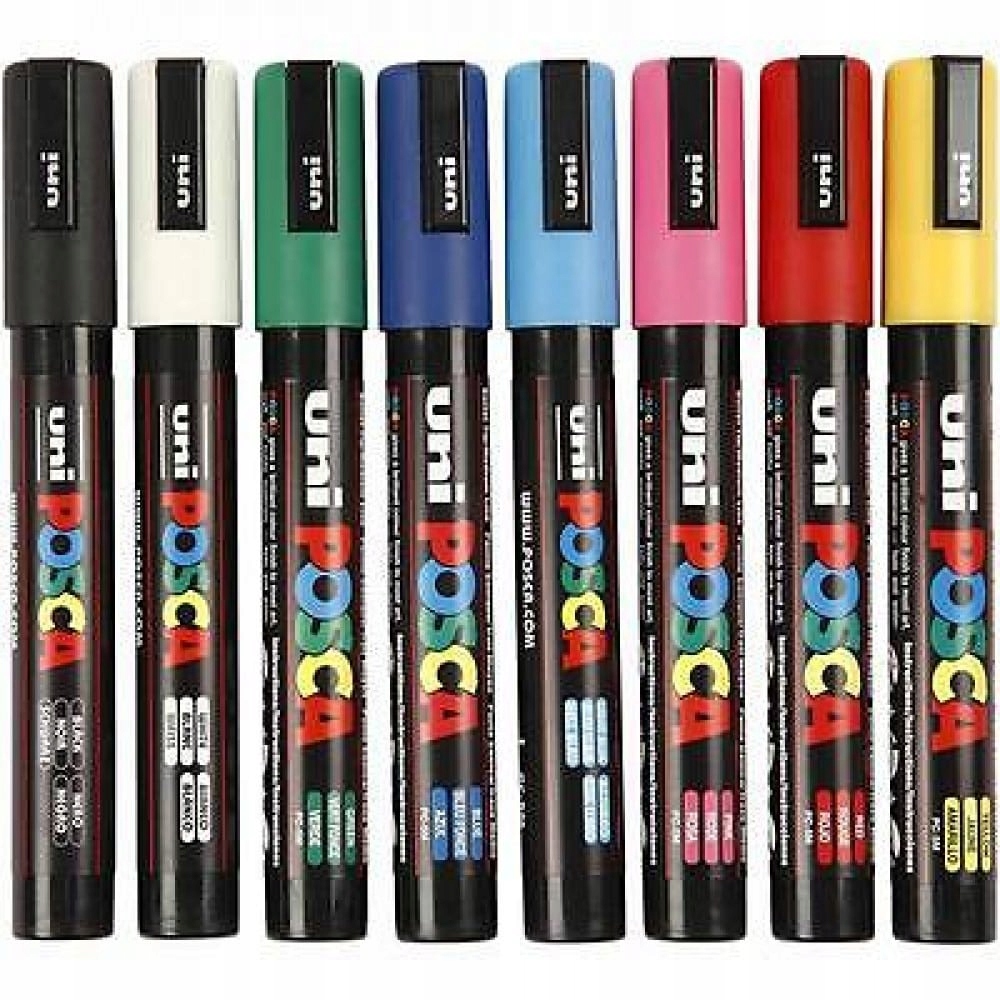 Markery z farbą Uni Posca PC-5M 2,5mm zestaw 8 szt - 7782105591 ... Markery z farbą Uni Posca PC-5M 2,5mm zestaw 8 szt - 7782105591 ...
