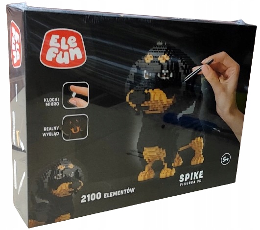 KLOCKI ELEFUN Spike Jamnik czarny Figurka 3D 2100 elem. - 14911333808 ...