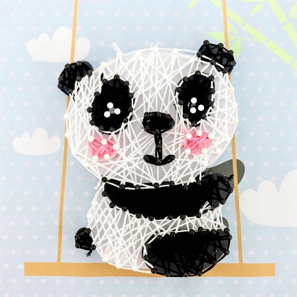 String art, Panda rozm. 21x21 cm, zestaw - 12542870261 - oficjalne ...