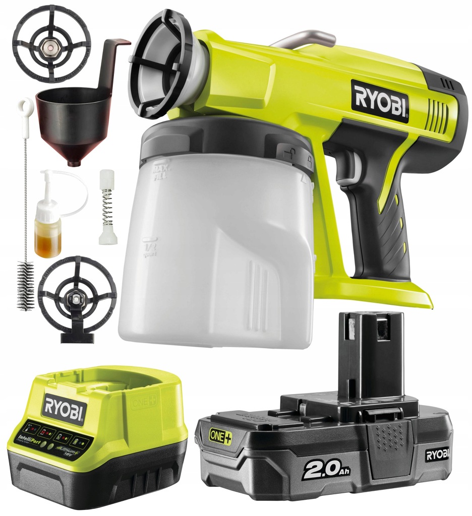 RYOBI P620 PISTOLET DO malowania ONE+ AKU 18V +2AH - 11357574696 ...