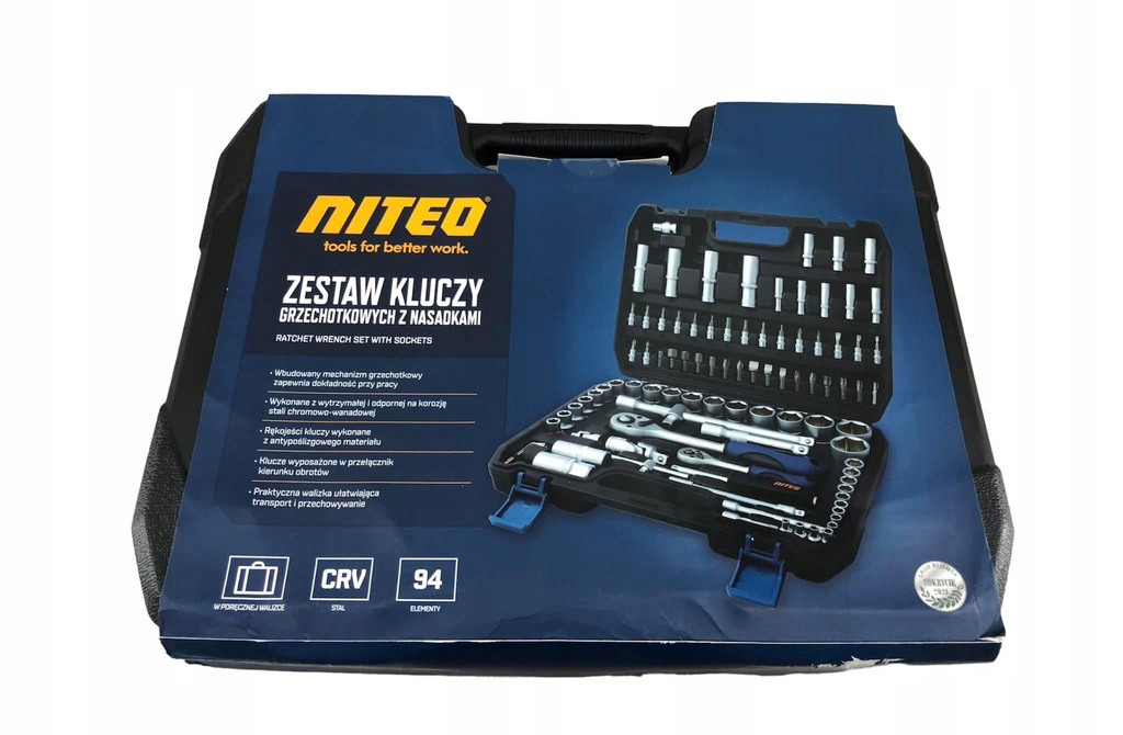 Zestaw Kluczy Grzechotkowych z nasadkami Niteo 94 - 12830446076 - oficjalne archiwum Allegro