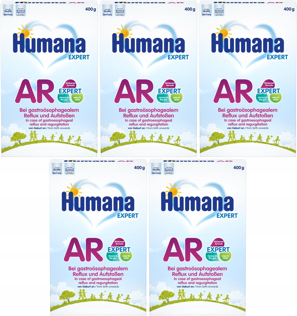 HUMANA AR MLEKO PRZY NADMIERNYM ULEWANIU 400G x5 - 10179357028 ...