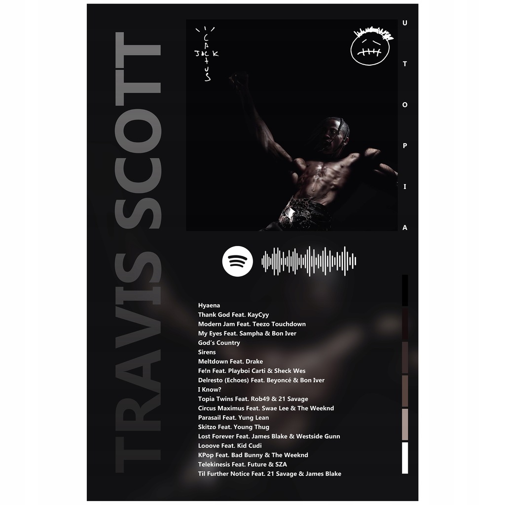 Plakat 90x60 okładka albumu Travis Scott UTOPIA rap Cactus Jack Jordan - 15112669287 - oficjalne ...