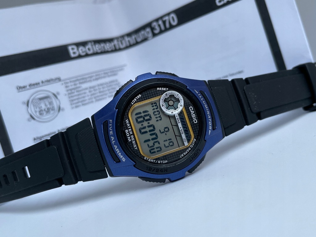 CASIO W-213 oryginał sprawny z instrukcją BCM - 12889126966 - oficjalne ...