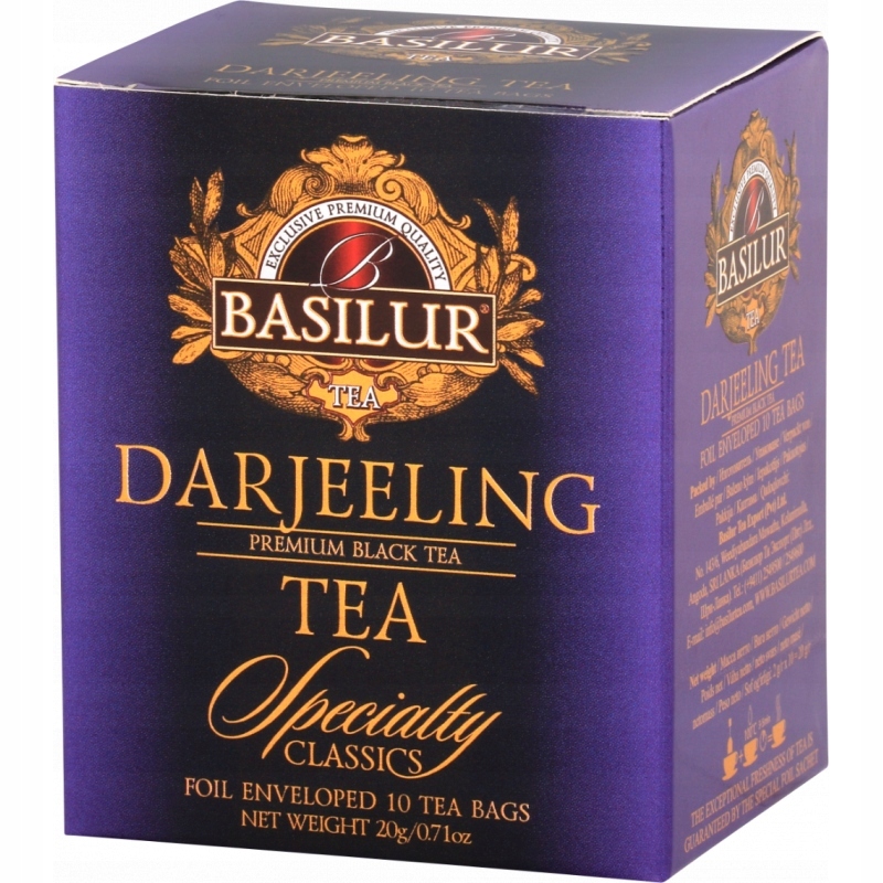 Herbata czarna BASILUR DARJEELING ekspresowa NUTY WINA MUSCAT - 10 szt ...
