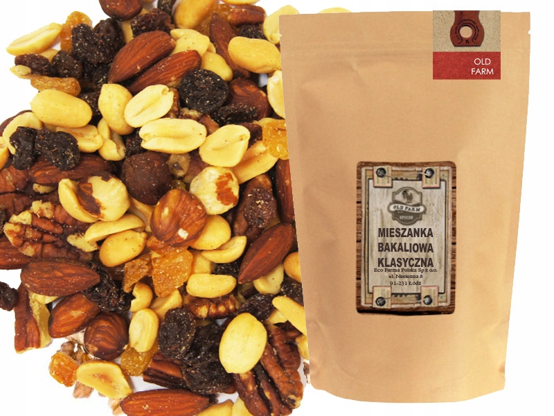 MIESZANKA ORZECHÓW I BAKALII 1 KG STUDENCKA MIX - 11084749939 - oficjalne archiwum Allegro