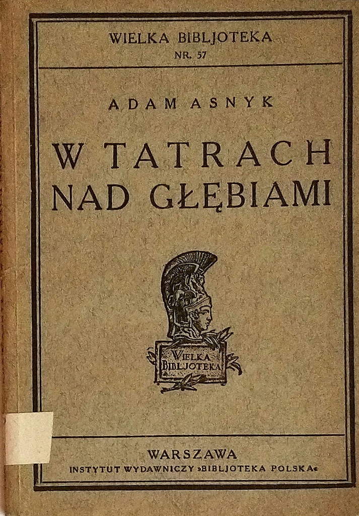 W Tatrach nad głębiami Adam Asnyk SPK - 12229867324 - oficjalne ...
