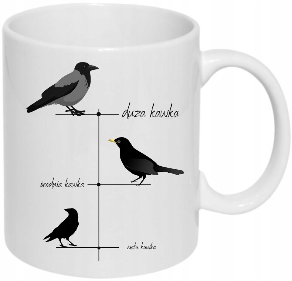 KUBEK PRACA KAWA KAWKI BIURO DOM HUMOR - 12794453673 - oficjalne ...