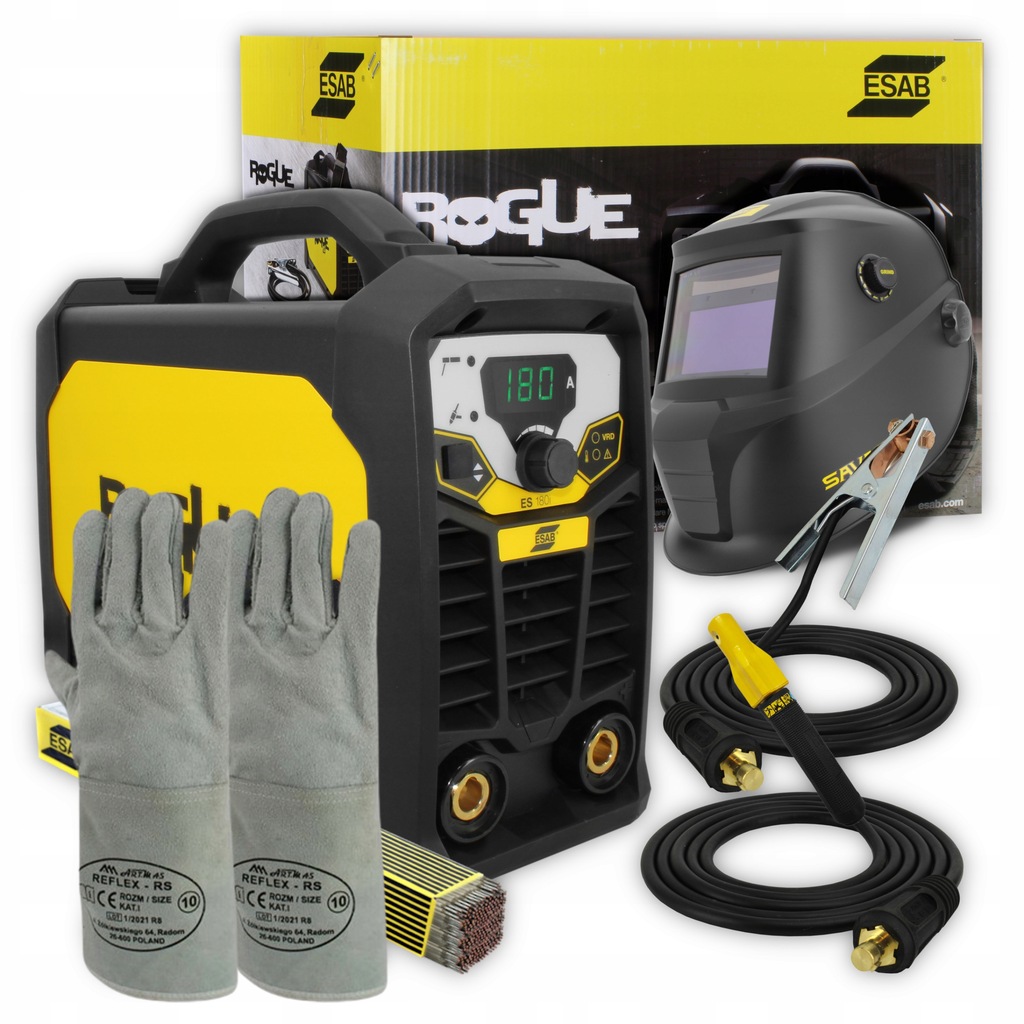 Zestaw Spawarka ESAB ROGUE ES 180i MMA TIG - 10629117044 - oficjalne ...