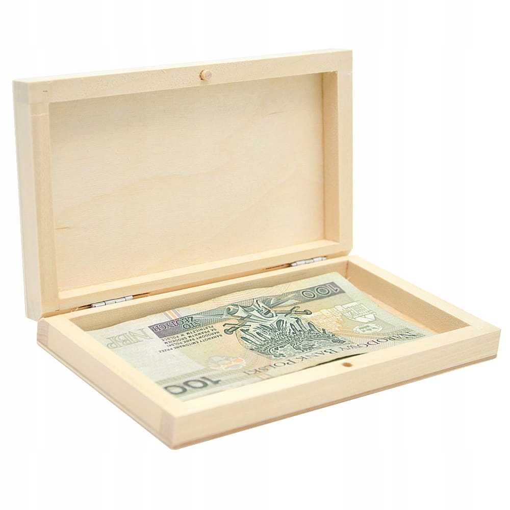 Kasetka drewniana na banknoty - 12204817680 - oficjalne archiwum Allegro