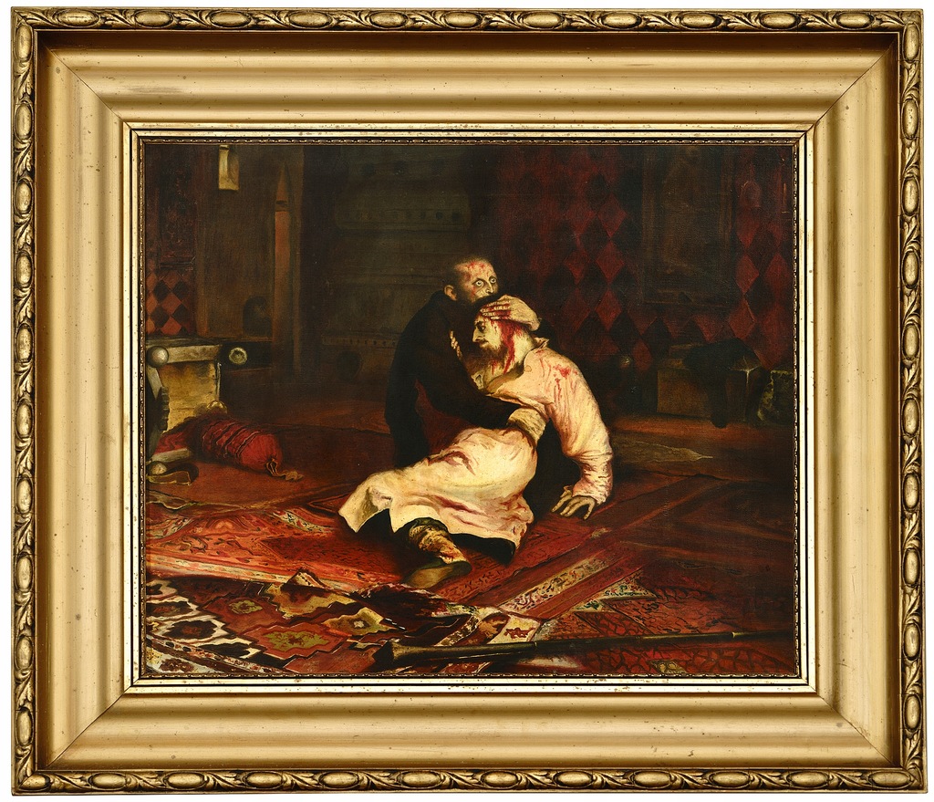 CAR IWAN GROŹNY I JEGO SYN IWAN STARY OBRAZ KOPIA - 12018007683 ...