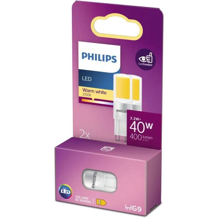 Zarówka PHILIPS G9 LED Capsule - 40W Ciepla Biel - - 12737072725 ...