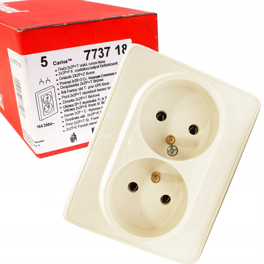 Cariva Legrand gniazdo podwójne krem z/u 773718 - 6866835521 ...