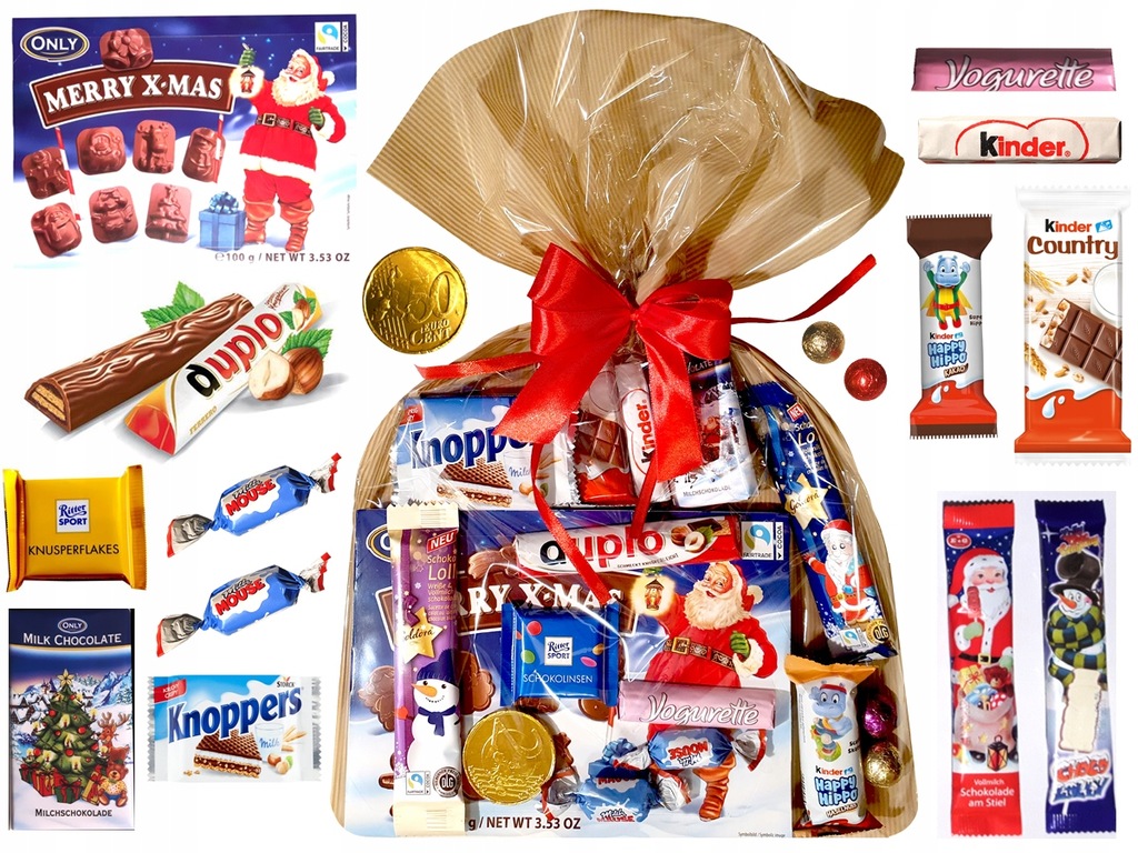 Zestaw słodyczy Paczka dla dzieci na Mikołaja, Święta LilaDe ...