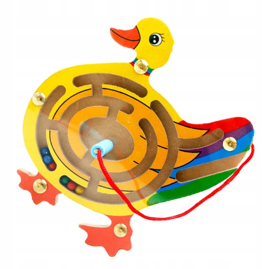 Wooden Puzzles Beads Slot Maze Board Game Pen Labyrinth Duck Eduactional - 14474073414 ...