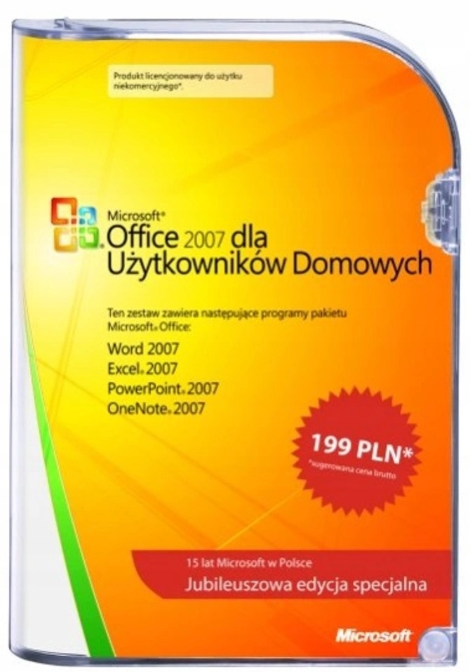 Microsoft Office 2007 PC / licencja wieczysta BOX - 12998662725 - oficjalne archiwum Allegro