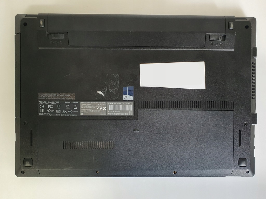 LAPTOP ASUS P2530U I3-6100U 4GB DDR4 256GB SSD FV - 12378059120 ...