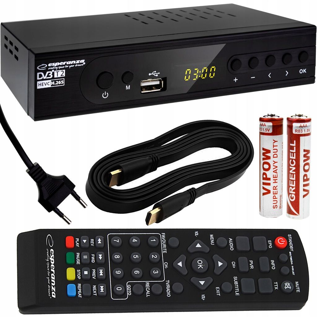 TUNER DEKODER DVB-T2 TV NAZIEMNEJ MINI HEVC H.265 - 12226440021 ...