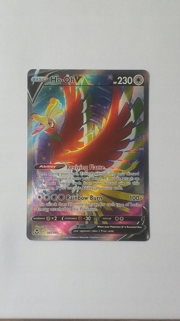 Ho-Oh V - 187/195 - Full Art - Silver Tempest - 13084672993 - oficjalne archiwum Allegro