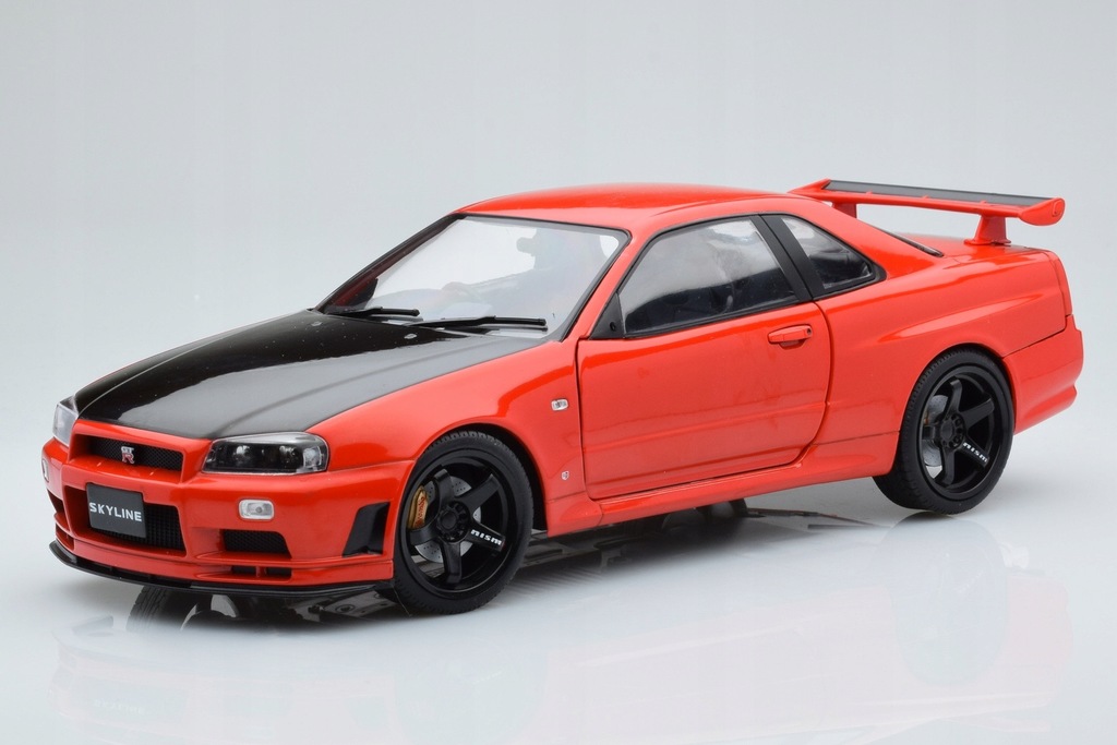 Nissan Skyline GT-R R34 Red Solido 1/18 - 14303685217 - oficjalne ...