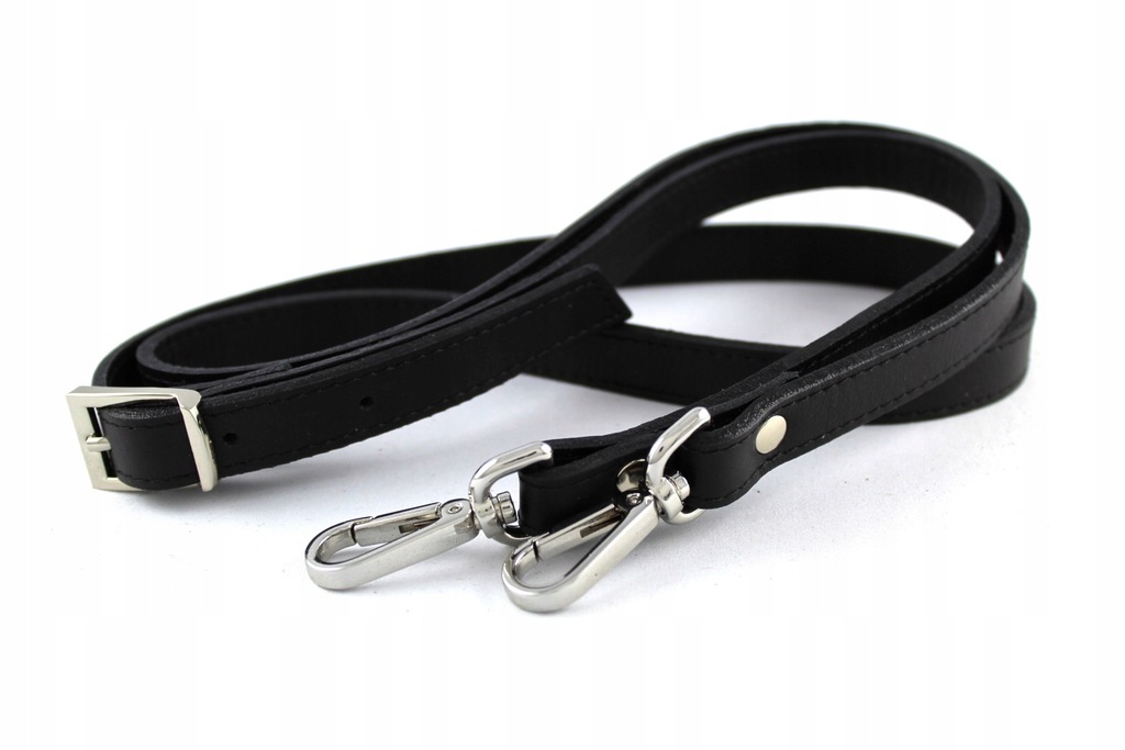 PASEK do torebki REGULOWANY okucie srebrne SKÓRA - 9621471738 - oficjalne archiwum Allegro