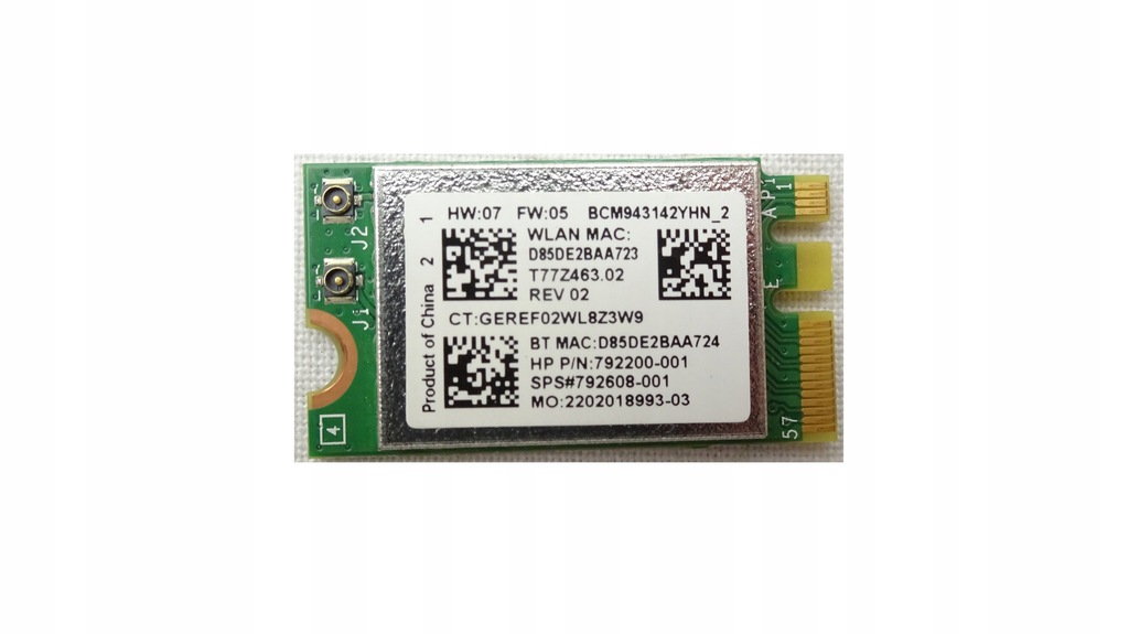 HP 250 G4 KARTA WIFI BCM943142Y 792608 - 14008933067 - oficjalne ...