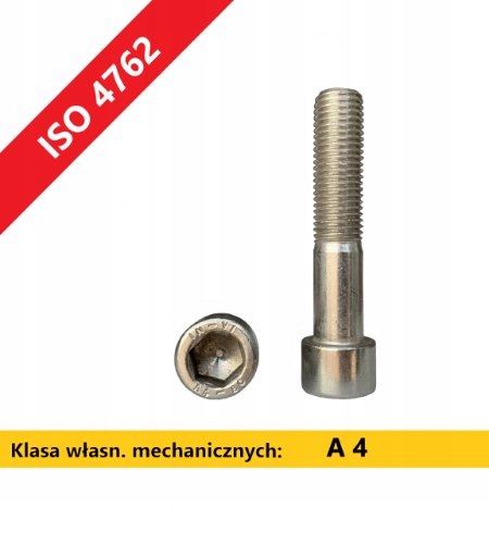 Śruba imbusowa NPG DIN 912 M6x60 A4 - 11446727002 - oficjalne archiwum Allegro