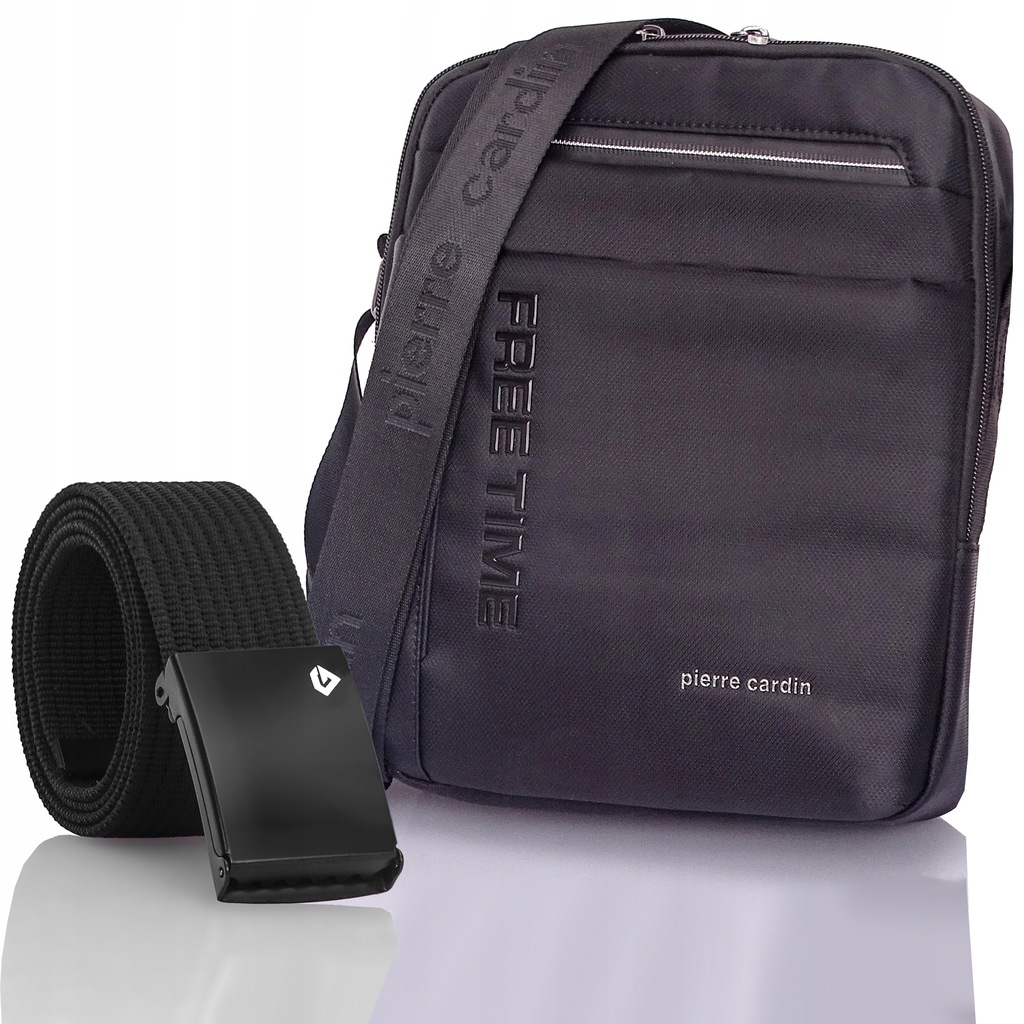 Pierre Cardin Czarna Torba na RAMIE Meska Modna DUZA Saszetka ...