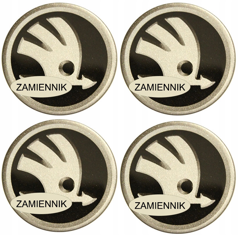 EMBLEMATY naklejki na felgi dekle SKODA nowa 75mm - 9064799665 - oficjalne archiwum Allegro
