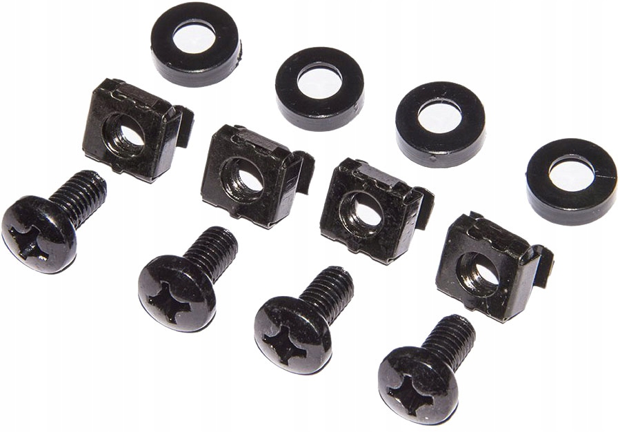 Kpl 4 śruby do montażu na szafkach regałowych 19'' - 10637571787 - oficjalne archiwum Allegro