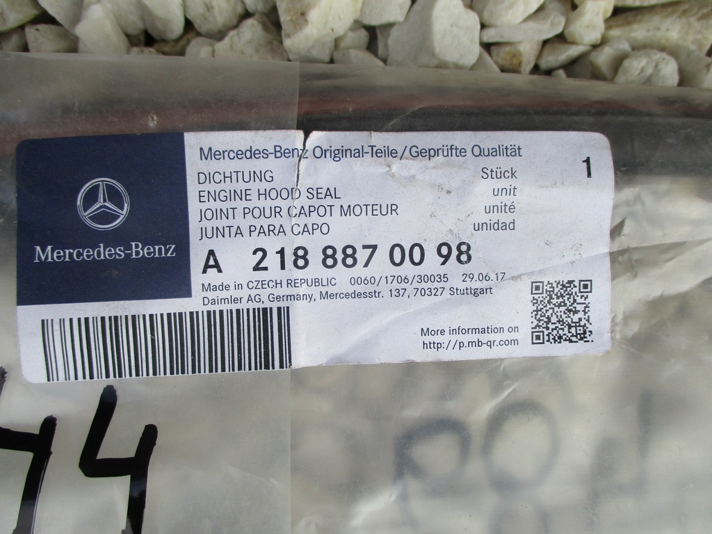 MERCEDES CLS W218 USZCZELKA PAS PRZÓD A2188870098 - 7220678013 ...