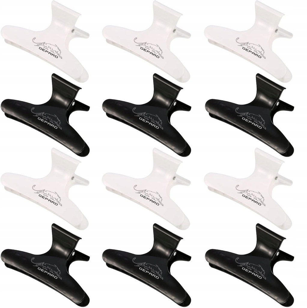 12 szt Klamerki Spinki Żabki Do Włosów Fryzjerskie - 8498394126 ...